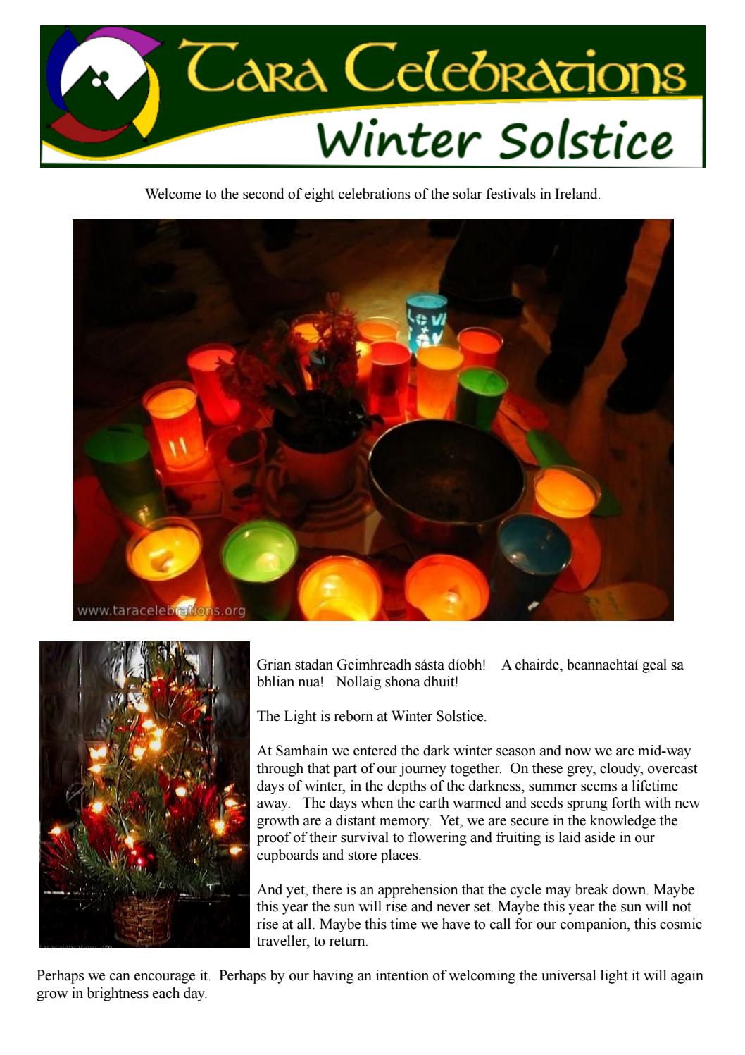 Winter Solstice by Tara Celebrations - Issuu