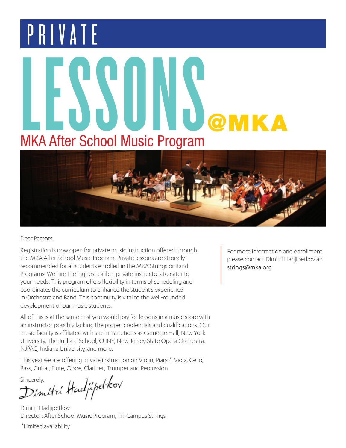 MKA After School Music Program by Montclair Kimberley Academy - Issuu