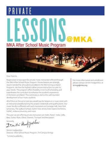 MKA After School Music Program by Montclair Kimberley Academy - Issuu