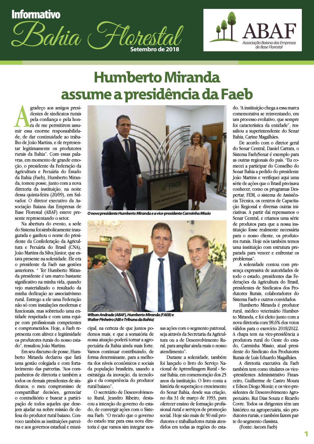 Informativo ABAF (setembro 2018) by ABAF - Issuu