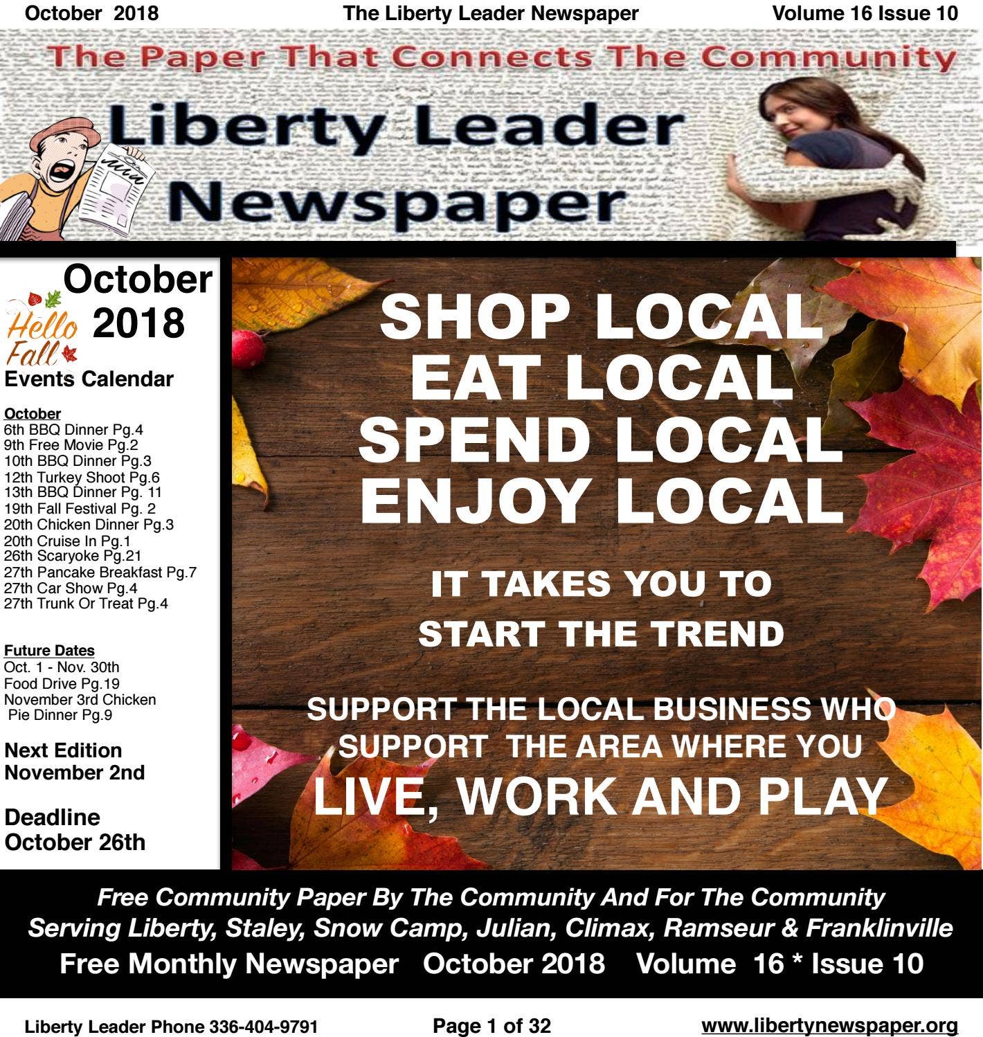 Liberty Leader Newspaper October 2018 by Kevin Bowman - Issuu