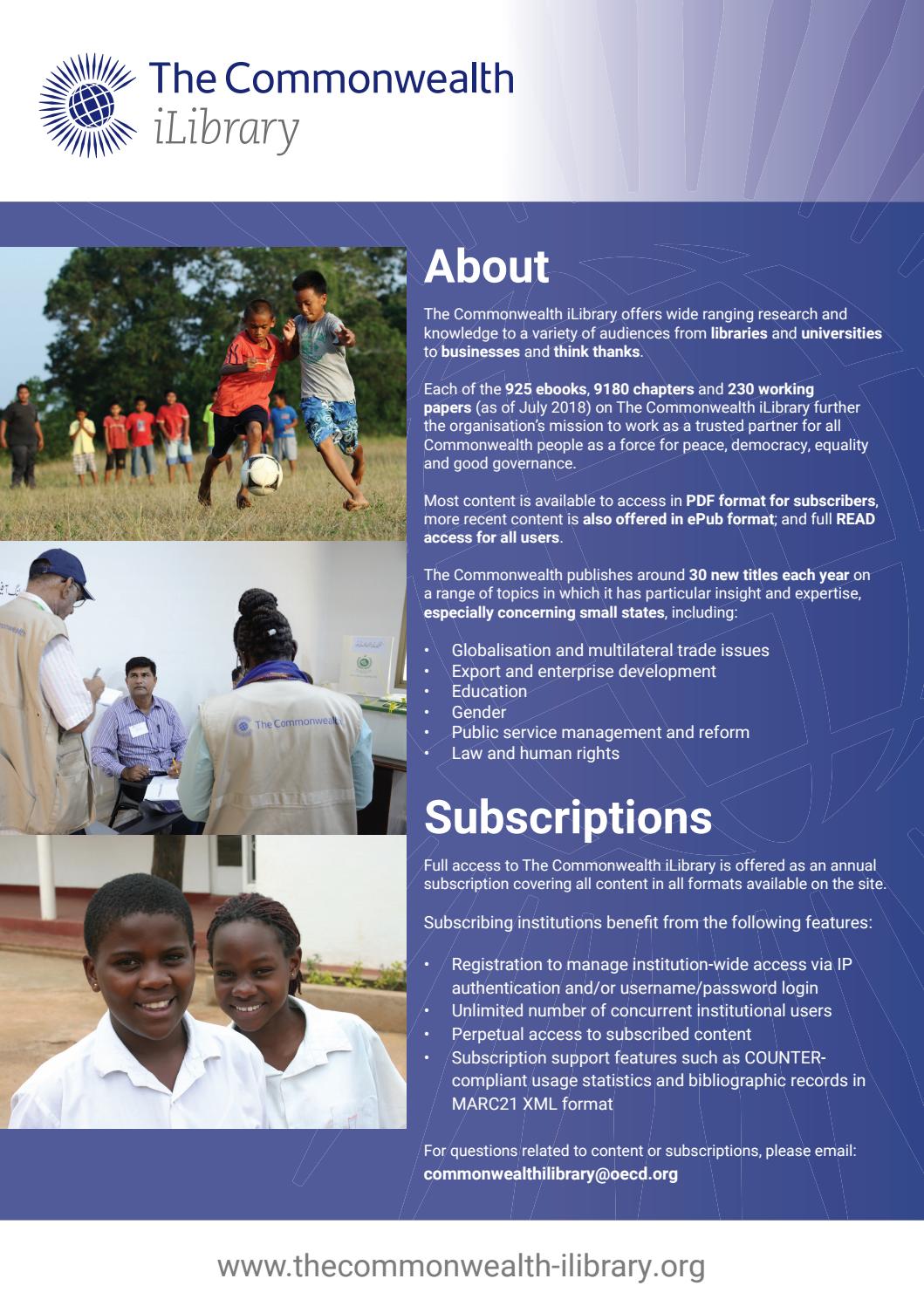 The Commonwealth iLibrary - About Flyer by OECD - Issuu