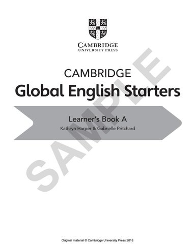 Global English Starters Learner's book A Sample by Cambridge ...