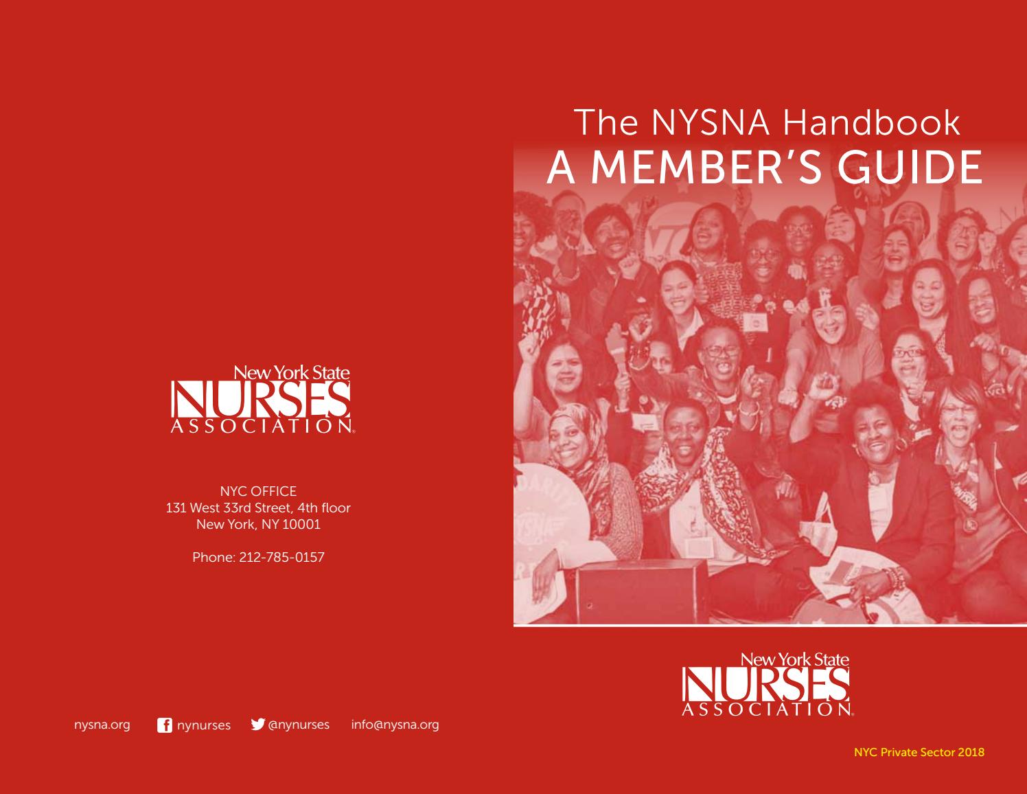 The NYSNA Handbook: A Member's Guide [Private] by New York State Nurses ...