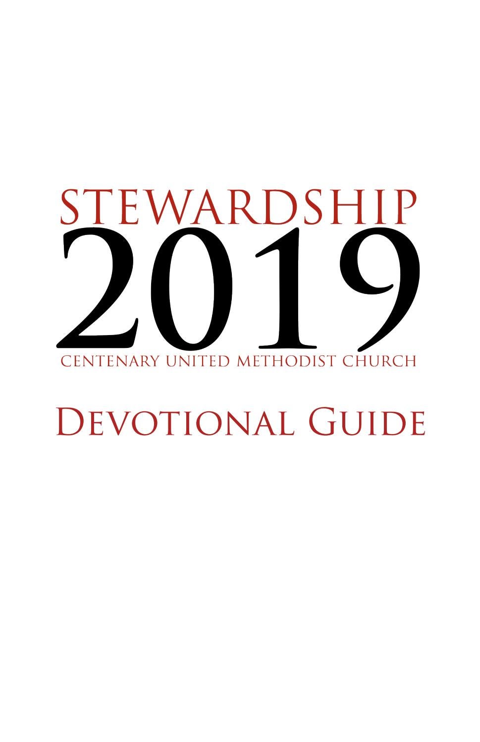 2019 Stewardship Devotional Guide by Centenary United Methodist Church ...