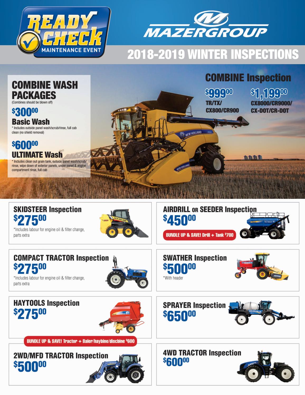 2018-2019 Winter ReadyCheck Flyer by Mazergroup - Issuu