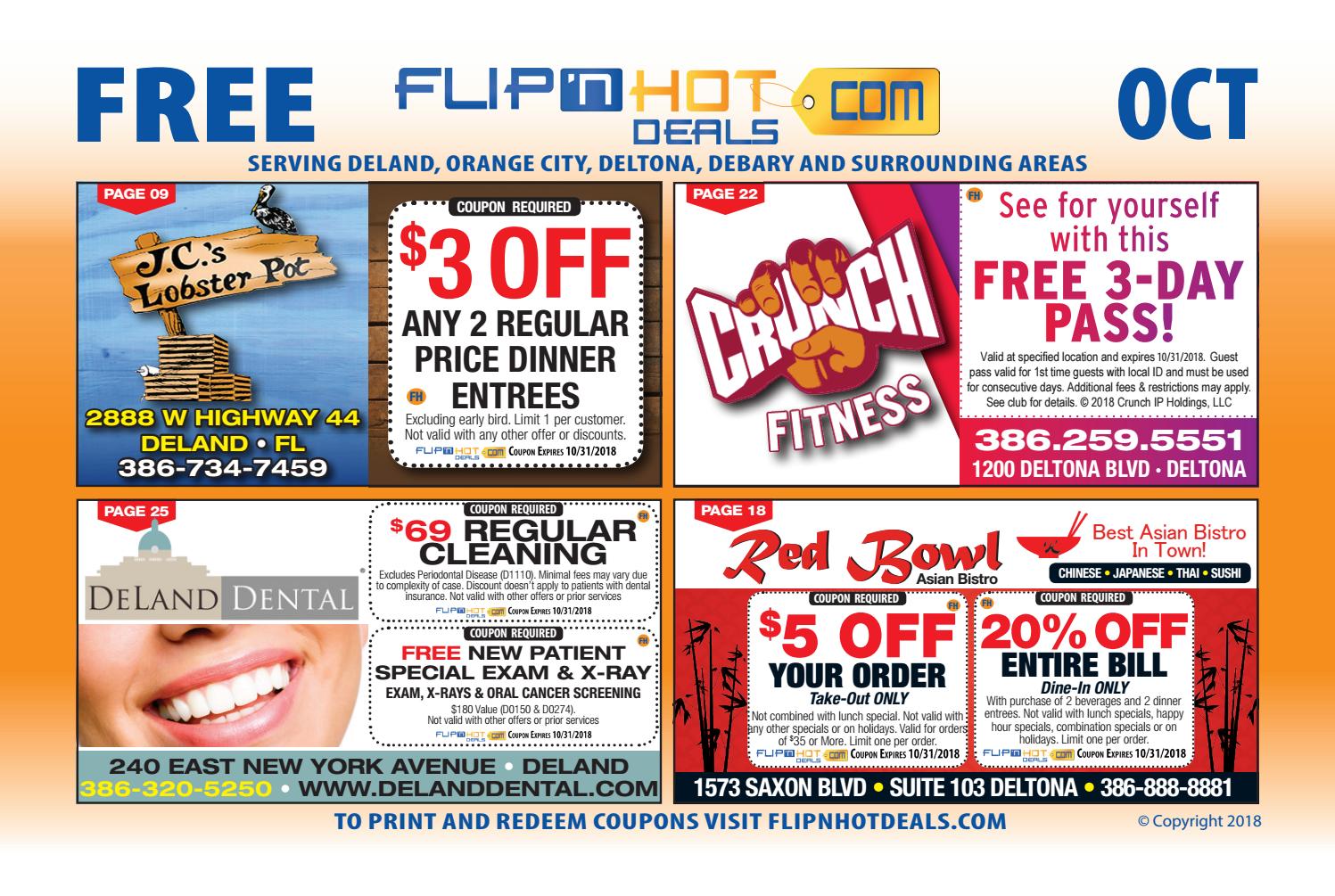 Flip'nHot Deals Coupon Book October 2018 - DeLand Area by Premier FL ...