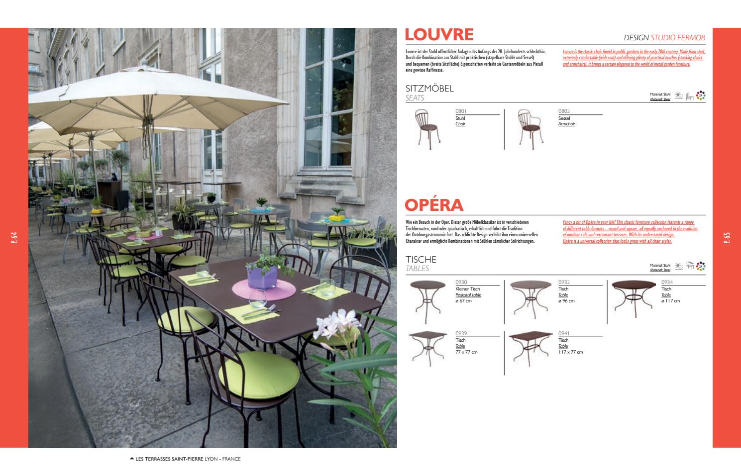 Fermob - Catalogue contract 2018 DE-UK by Fermob - Issuu