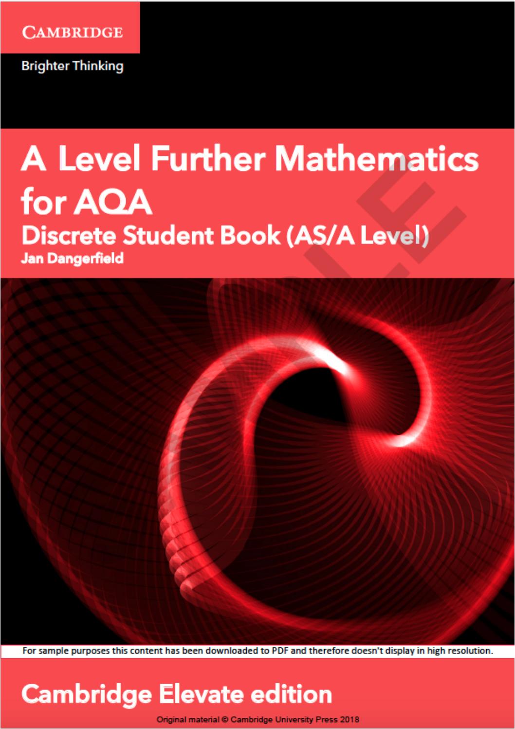 AQA Further Maths Discrete Sample By Cambridge International Education