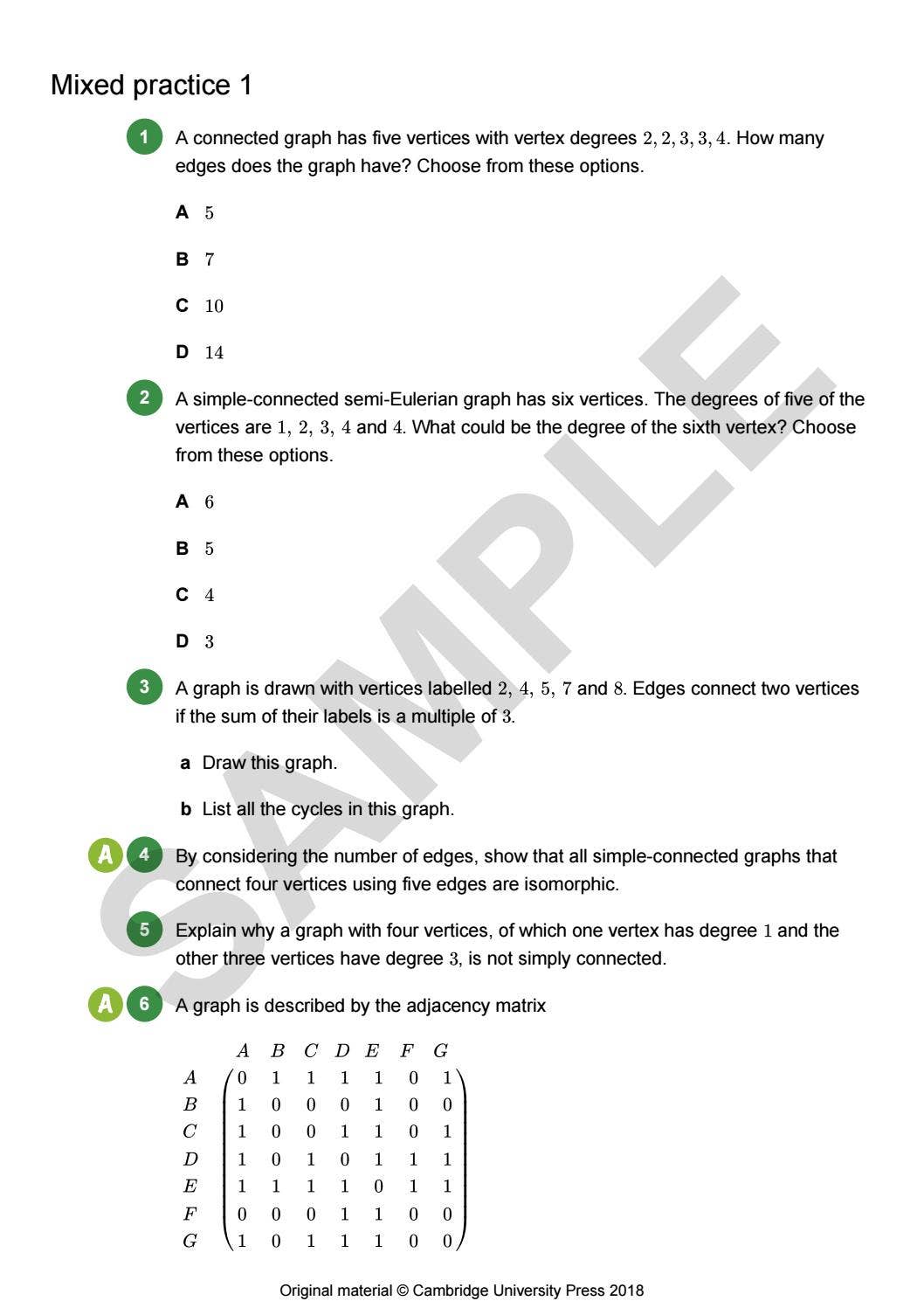 AQA Further Maths Discrete Sample by Cambridge International Education ...