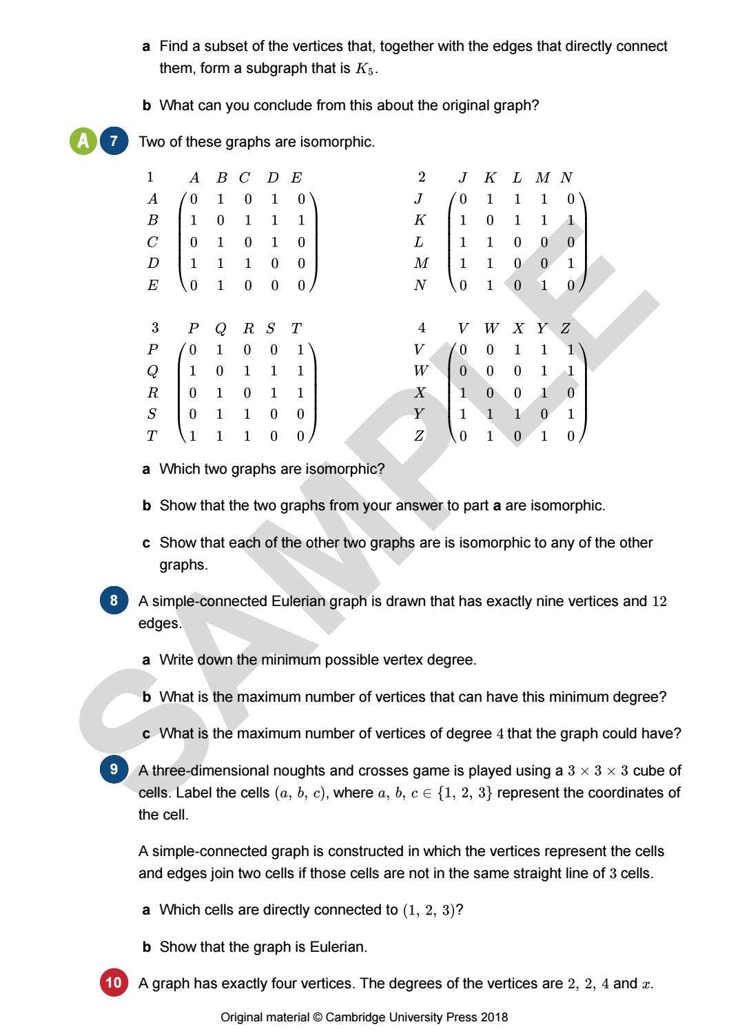 AQA Further Maths Discrete Sample by Cambridge International Education ...