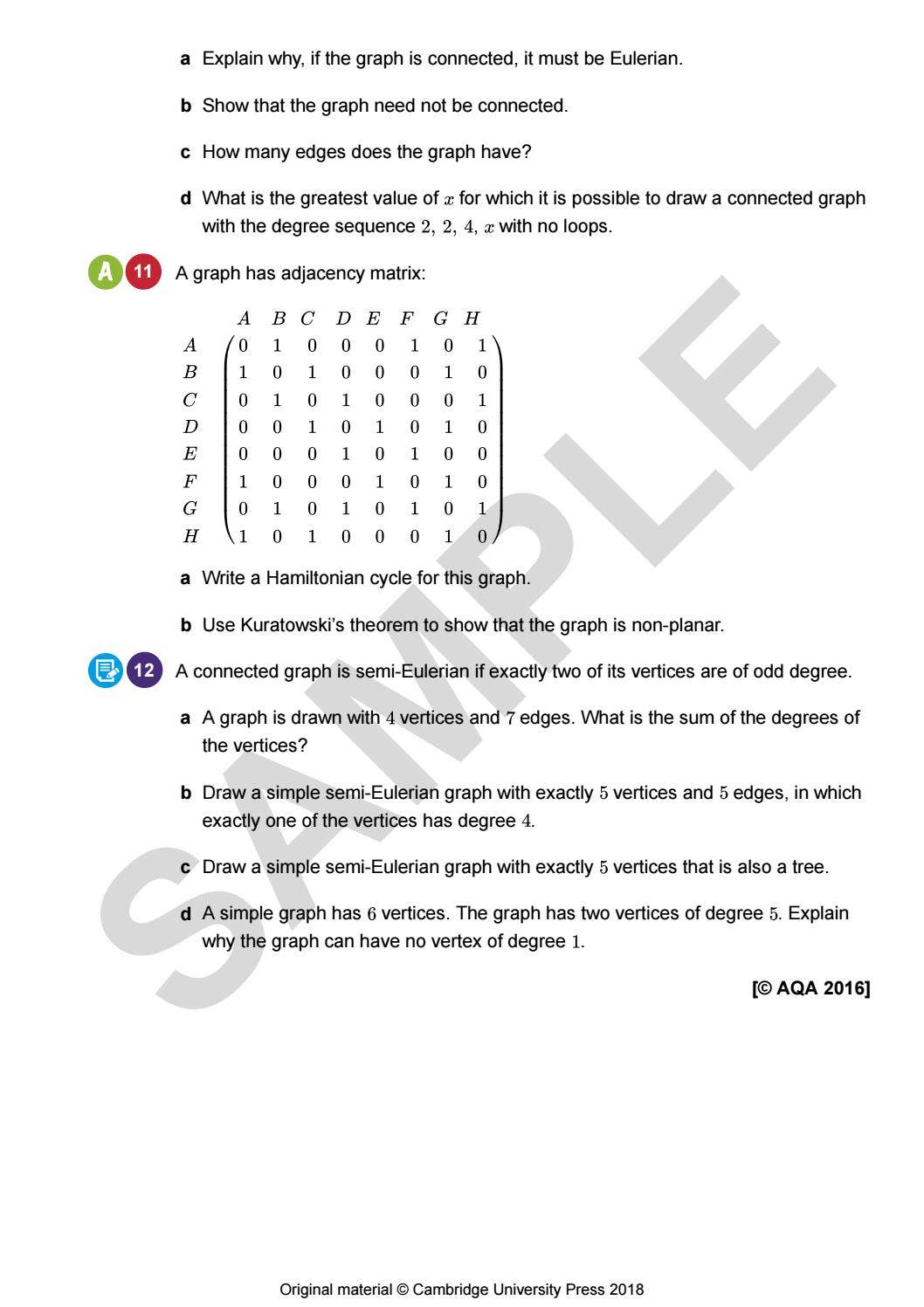 AQA Further Maths Discrete Sample by Cambridge International Education ...