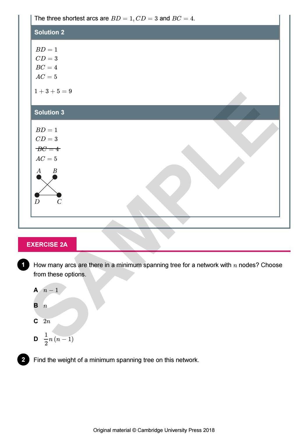 AQA Further Maths Discrete Sample by Cambridge International Education ...