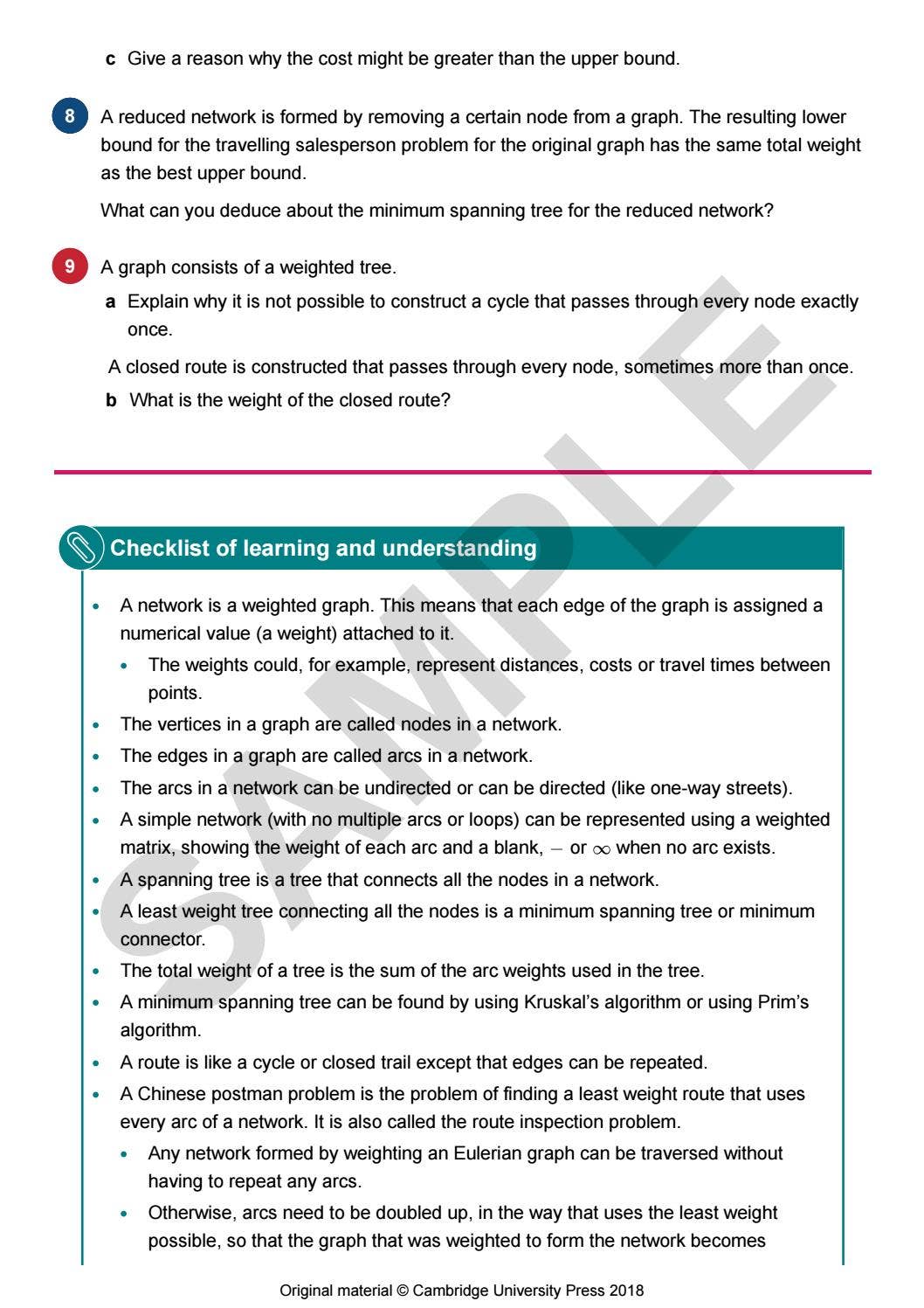 AQA Further Maths Discrete Sample by Cambridge International Education ...