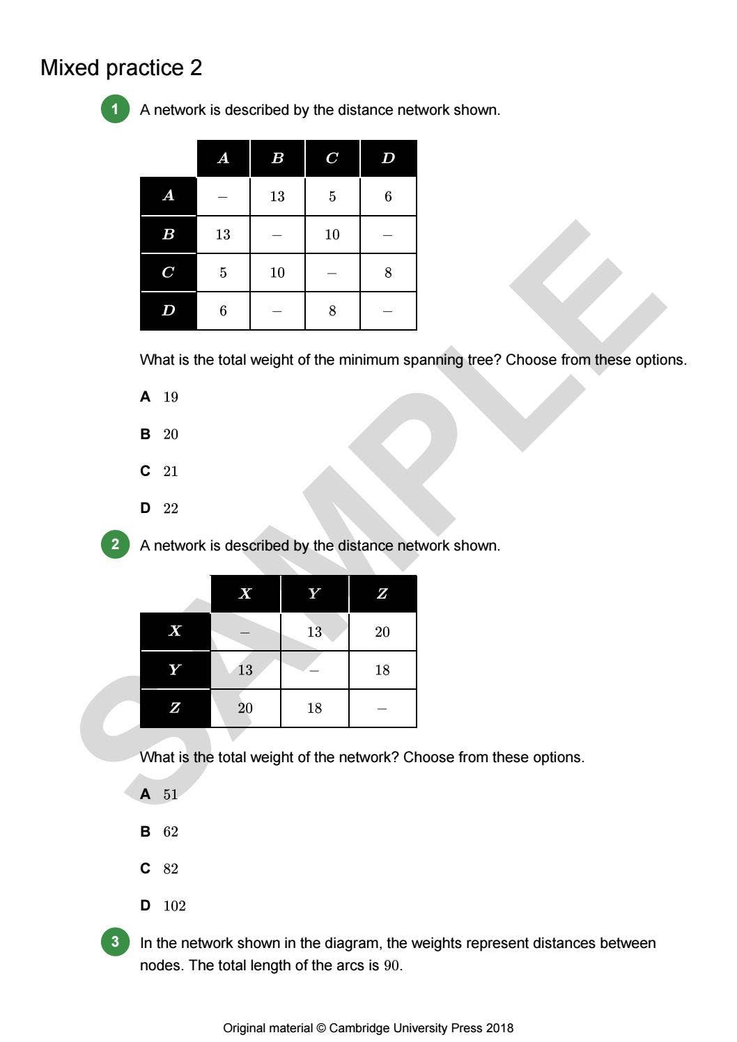 AQA Further Maths Discrete Sample by Cambridge International Education ...