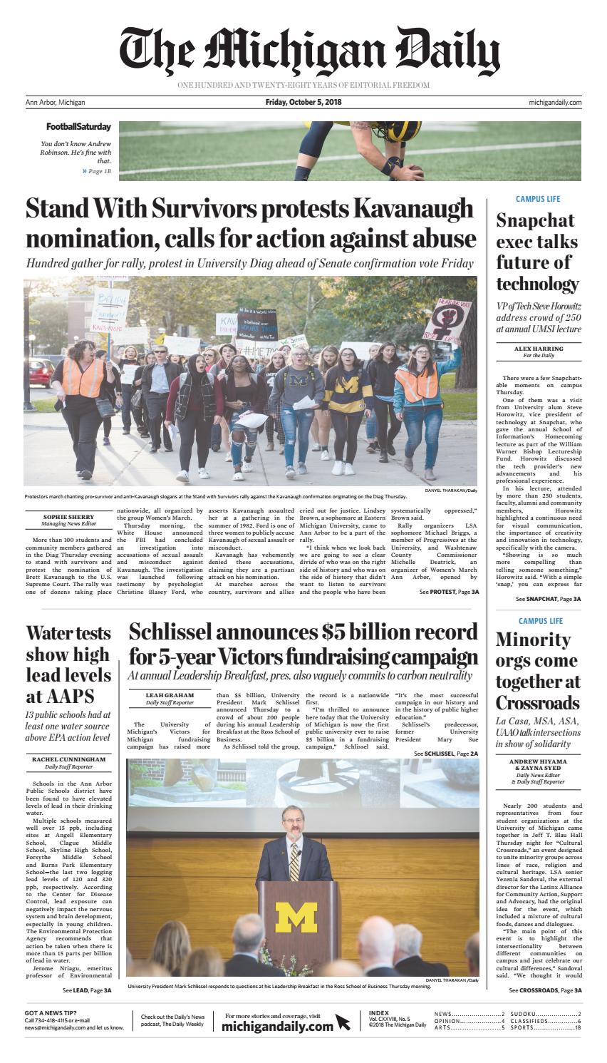 2018-10-05 by The Michigan Daily - Issuu