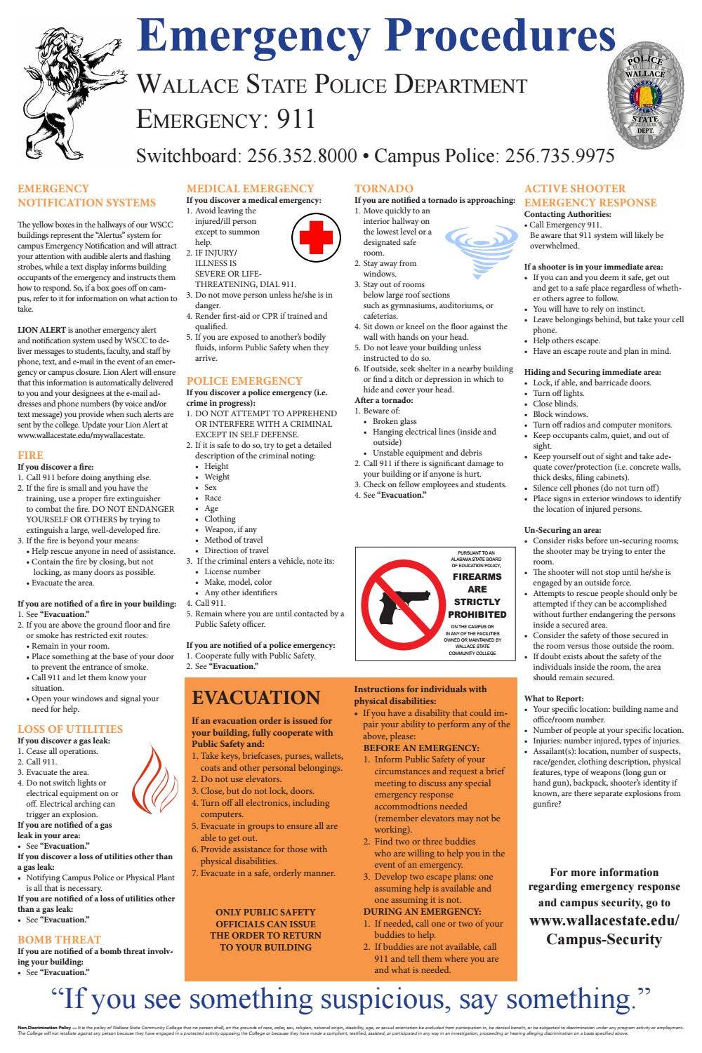 Emergency Procedures by Wallace State Community College - Issuu