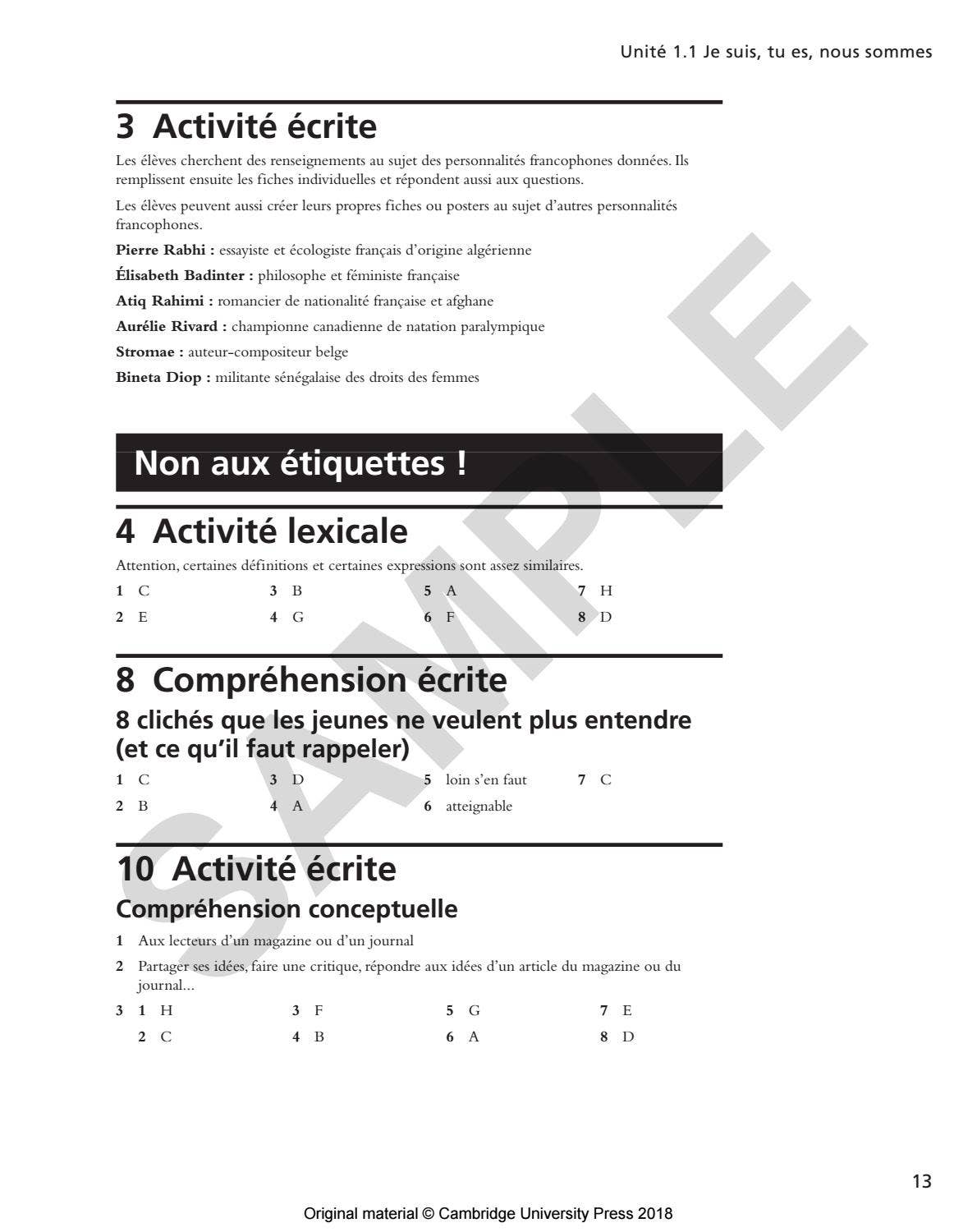 French B for the IB Diploma Teacher's Resources by Cambridge ...