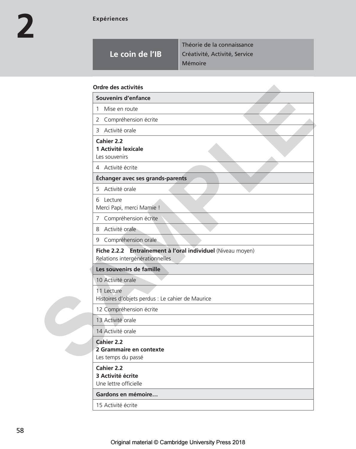 French B for the IB Diploma Teacher's Resources by Cambridge ...