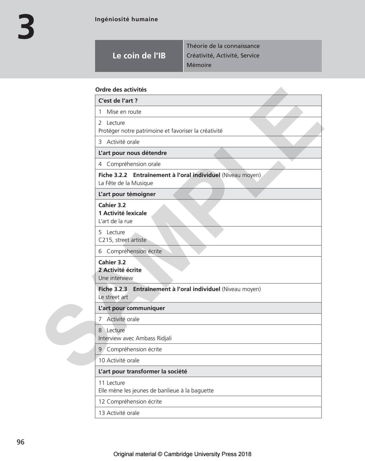 French B for the IB Diploma Teacher's Resources by Cambridge ...