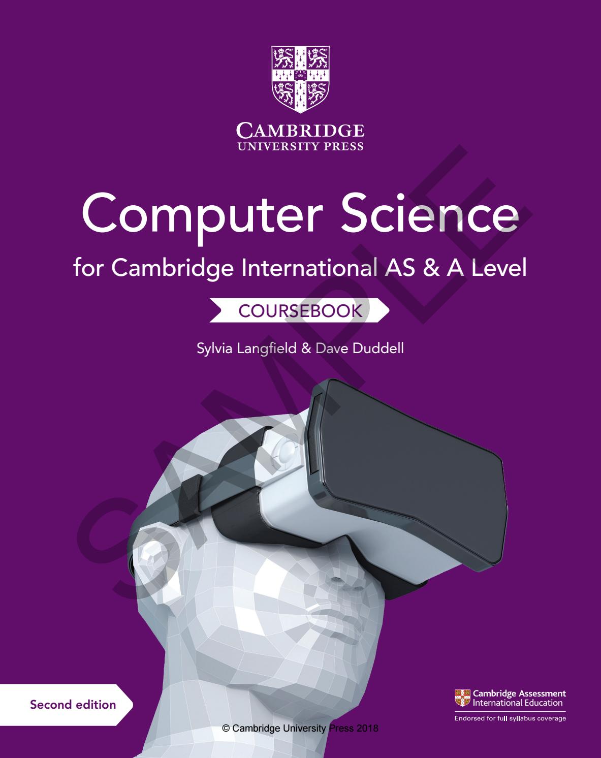 Computer Science For CI As A Level Coursebook Sample By Cambridge 