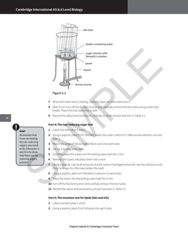 Cambridge International AS & A Level Biology Practical workbook Sample ...