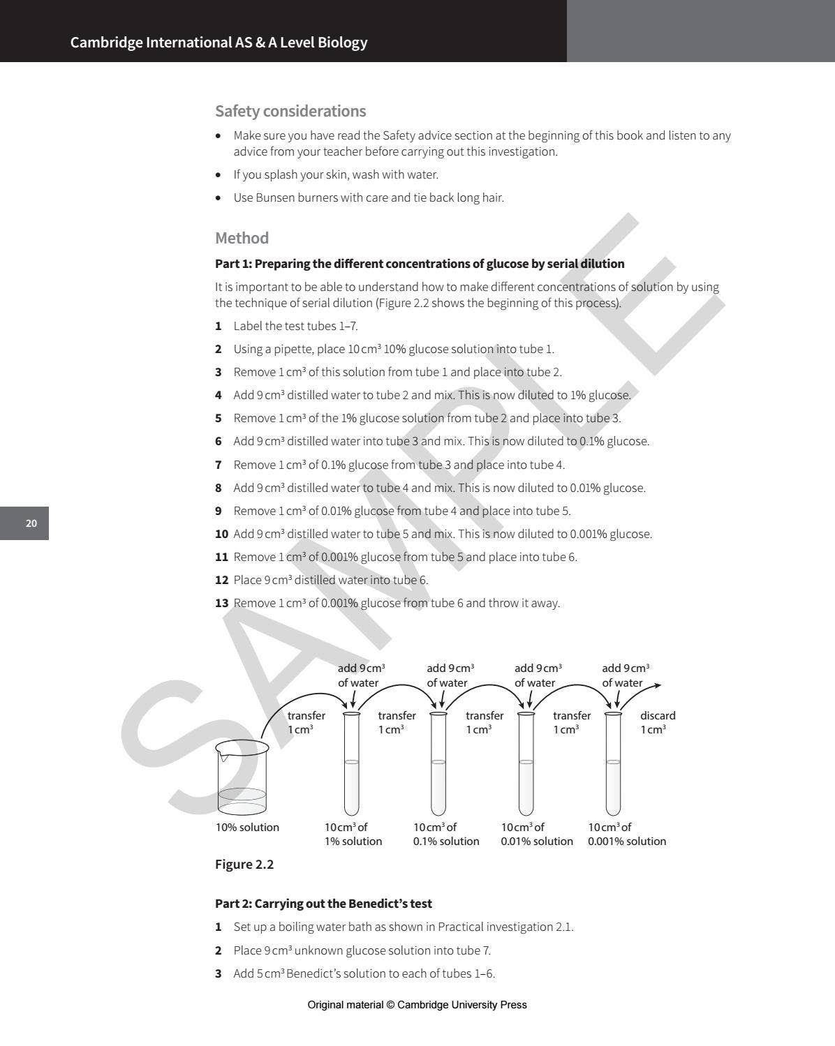 Cambridge International AS & A Level Biology Practical workbook Sample ...