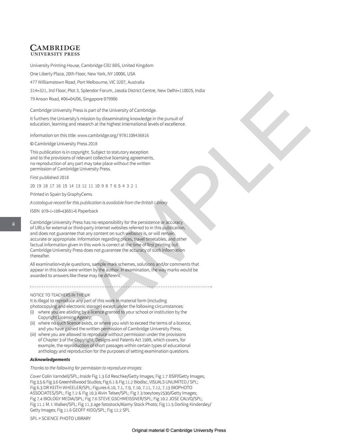 Cambridge International AS & A Level Biology Practical workbook Sample ...