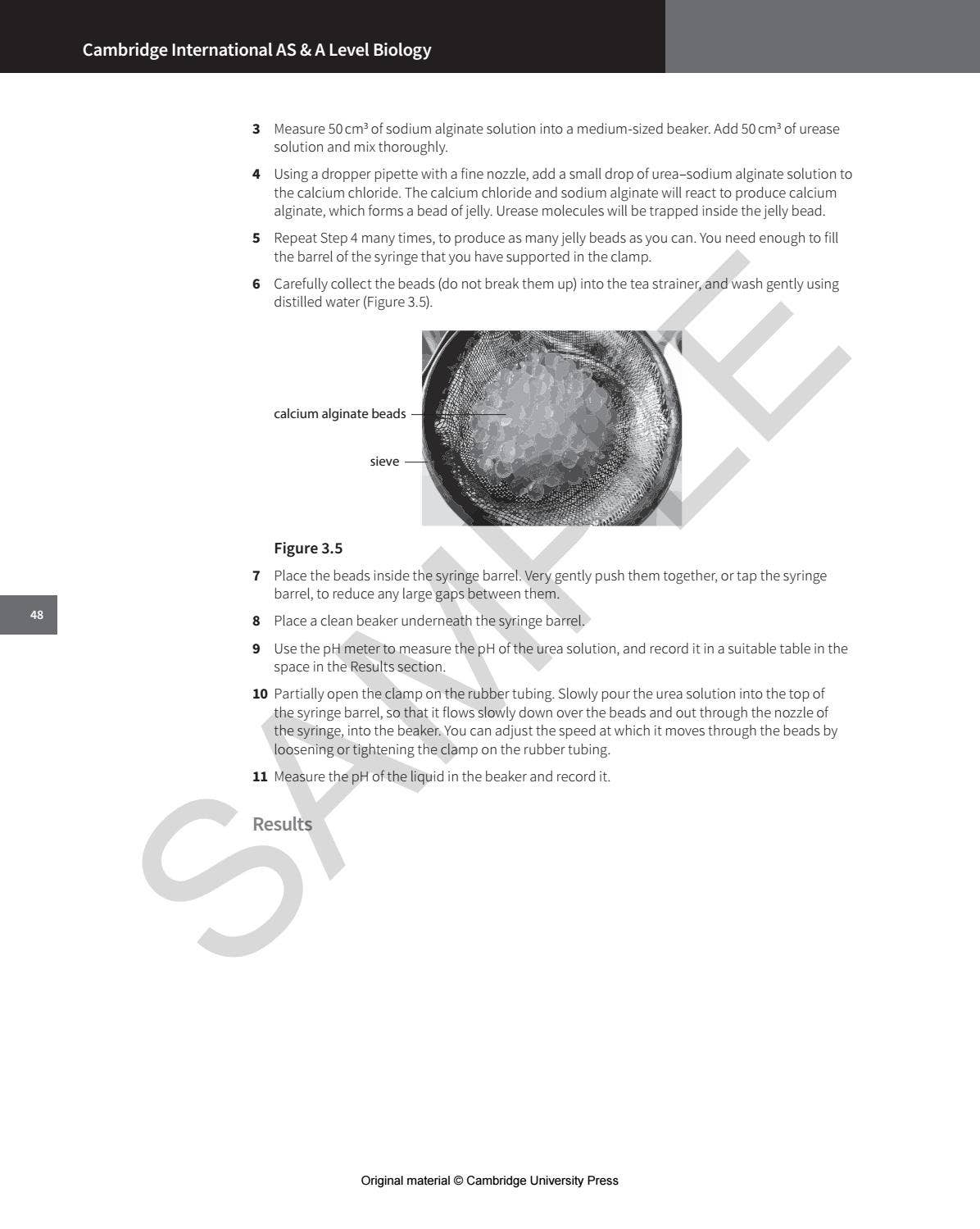 Cambridge International AS & A Level Biology Practical workbook Sample ...