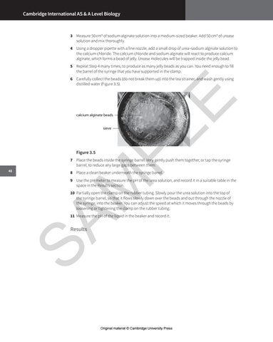 Cambridge International AS & A Level Biology Practical workbook Sample ...