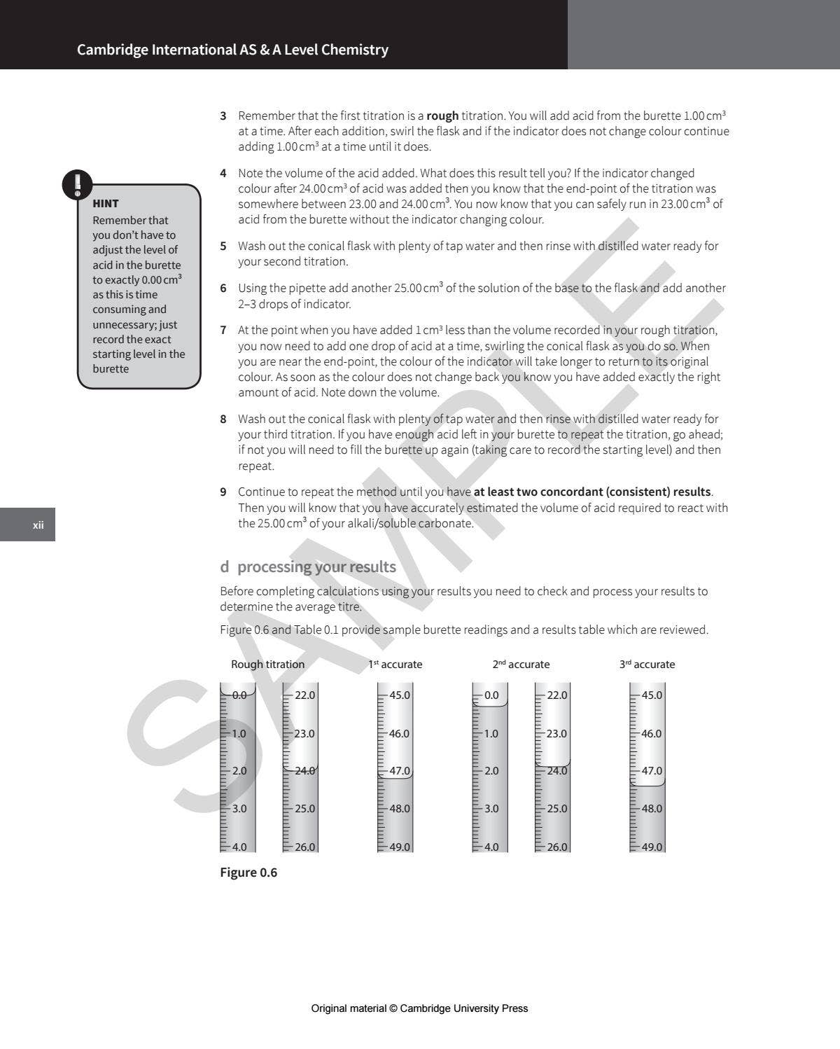 Cambridge International AS & A Level Chemistry Practical Workbook ...