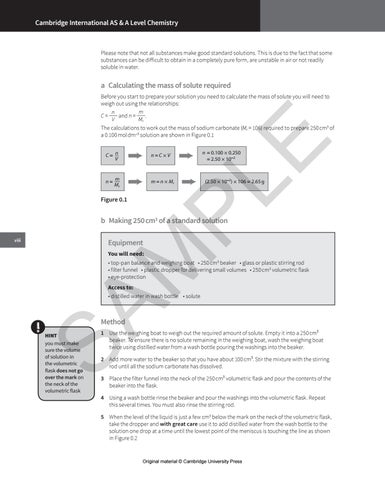 Cambridge International AS & A Level Chemistry Practical Workbook ...