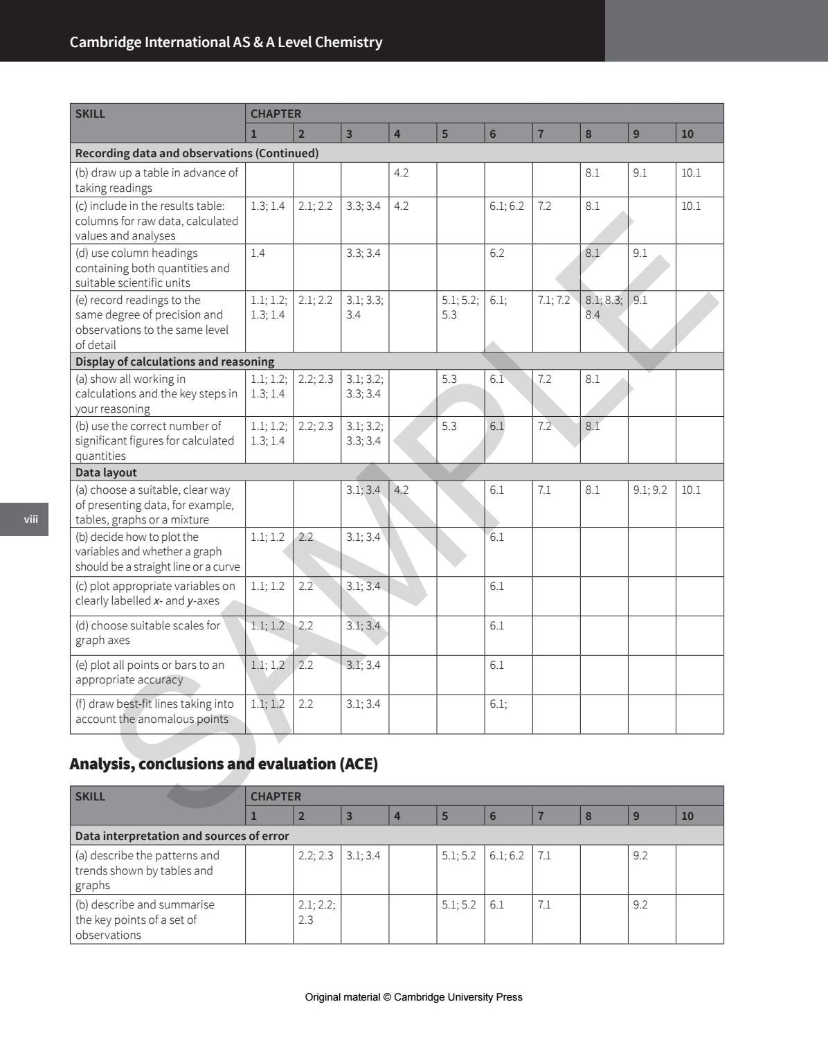 Cambridge International AS & A Level Chemistry Teacher's Guide Sample ...