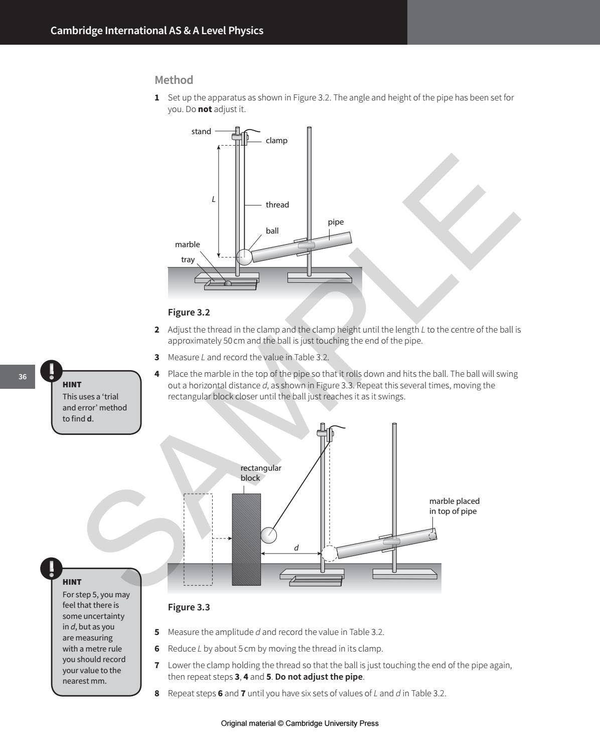 Cambridge International AS & A Level Physics Practical workbook Sample ...