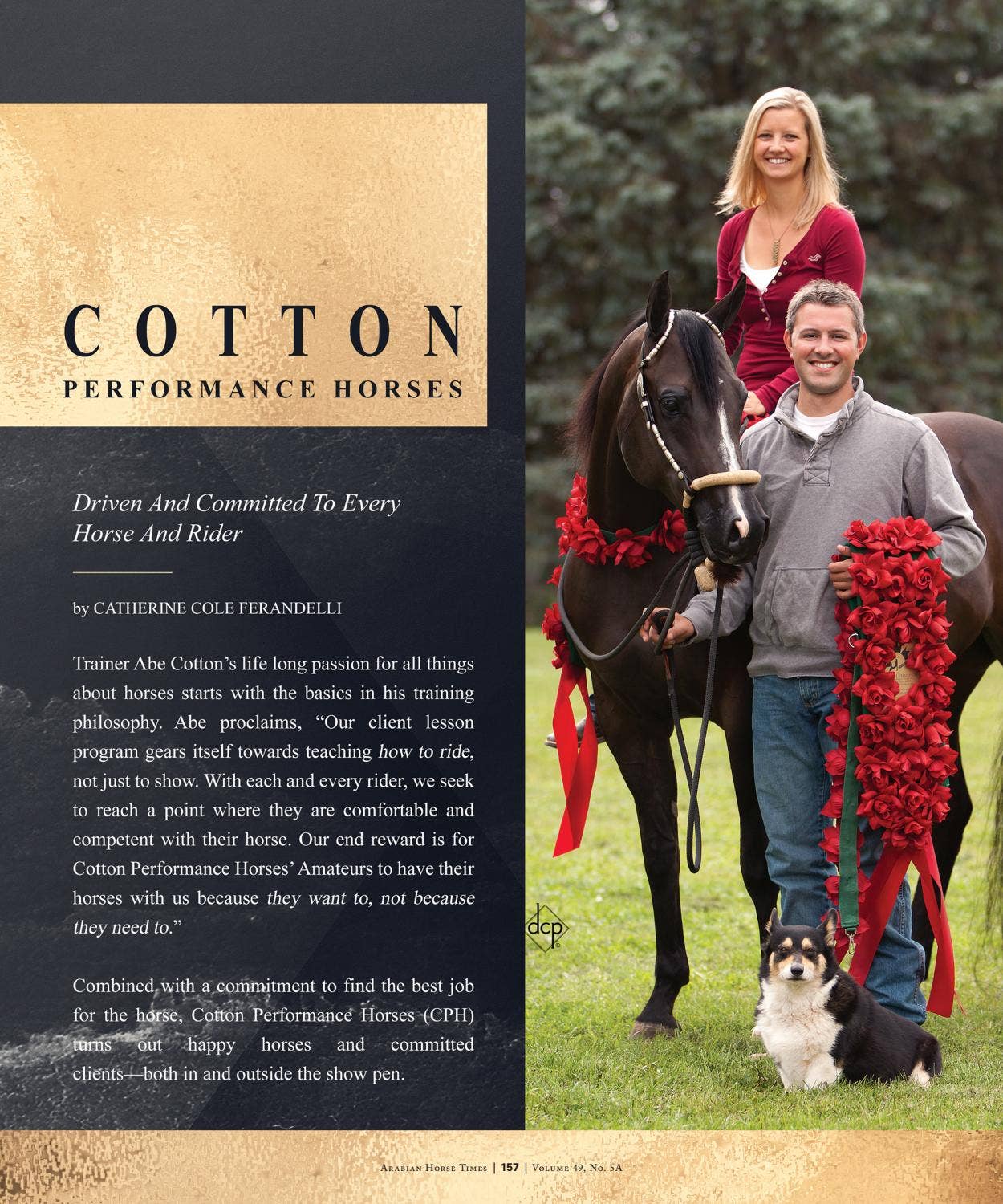 Cotton Performance Horses, 2018, published in Arabian Horse Times by ...