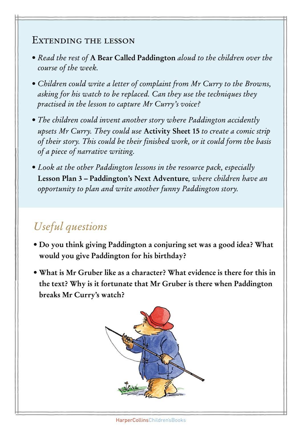 Paddington Resource Pack - School Activities and Lesson Plans by ...