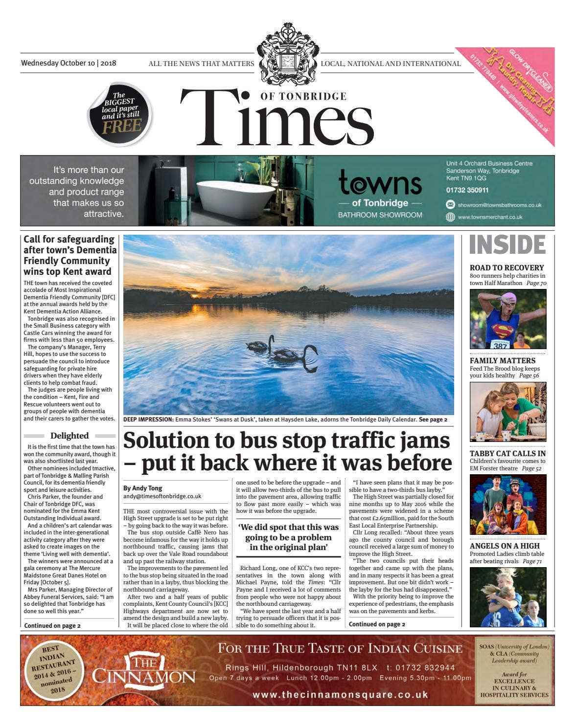 Times of Tonbridge 10th October 2018 by One Media - Issuu