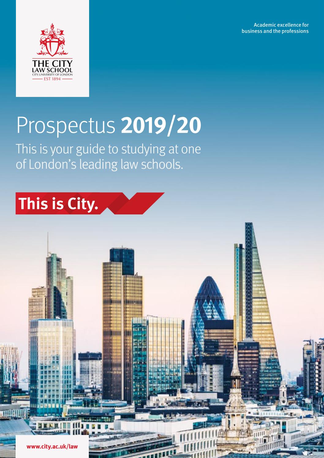 The City Law School prospectus 2019/20 by City, University of London ...