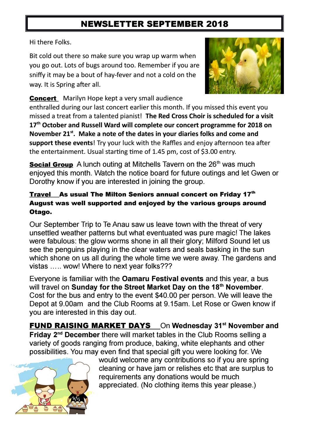 Octagon Club Newsletter - Sept 2018 by ageconcernotago - Issuu