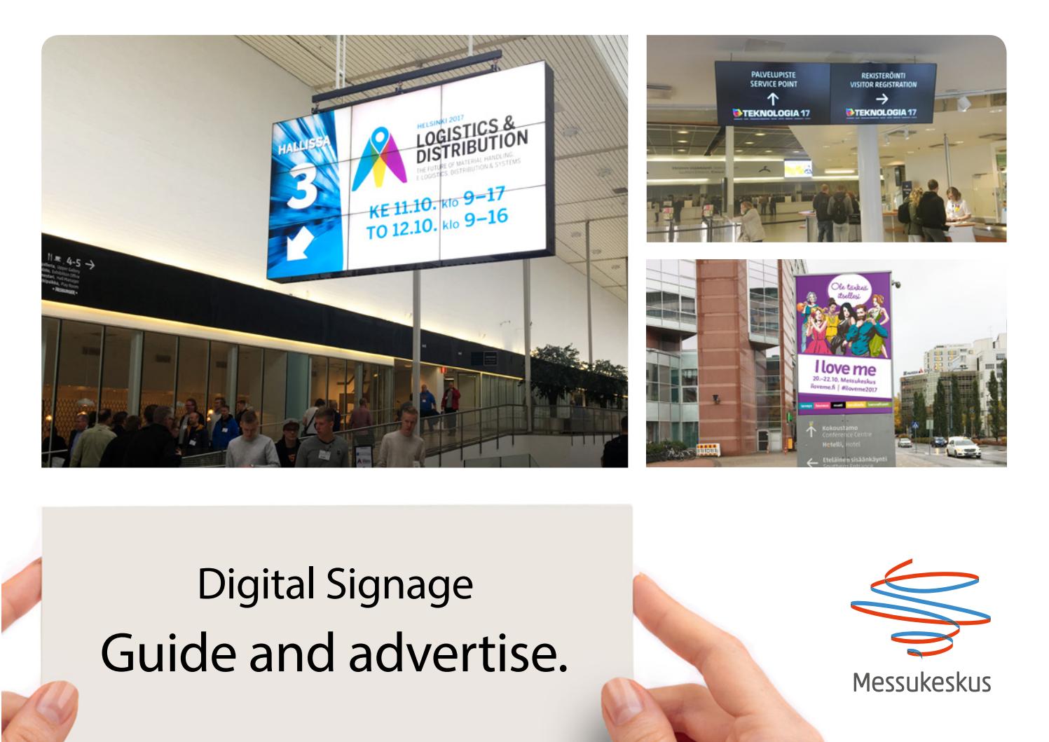 Digital Signage in Messukeskus, Expo and Convention Center in Helsinki ...