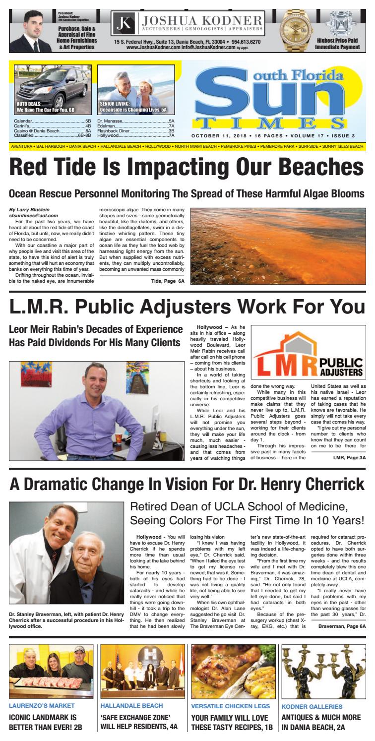 Sun Times Issue 10.11.18 by The South Florida Sun Times Newspaper - Issuu