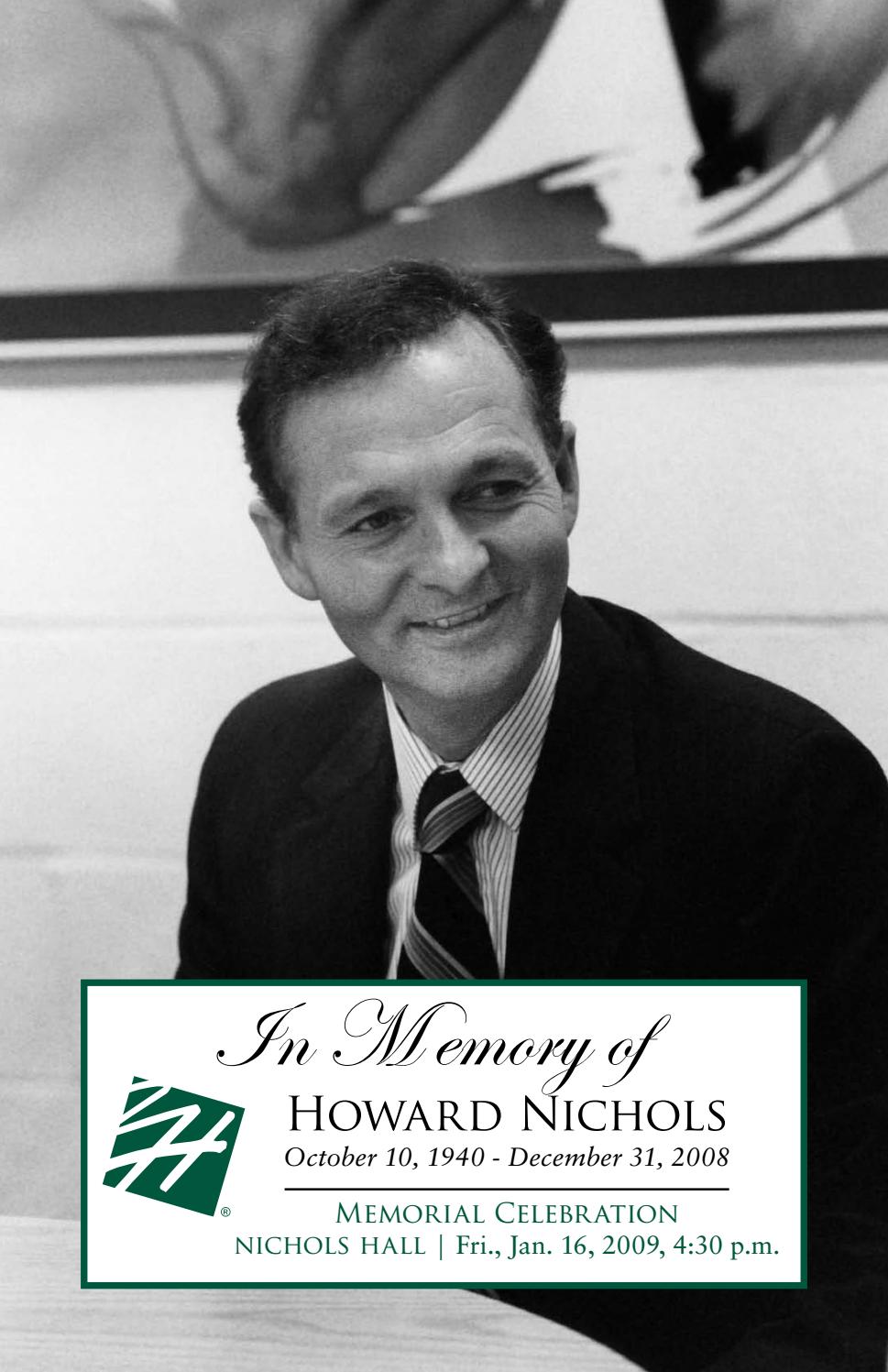 Howard Nichols Memorial Program by The Harker School - Issuu