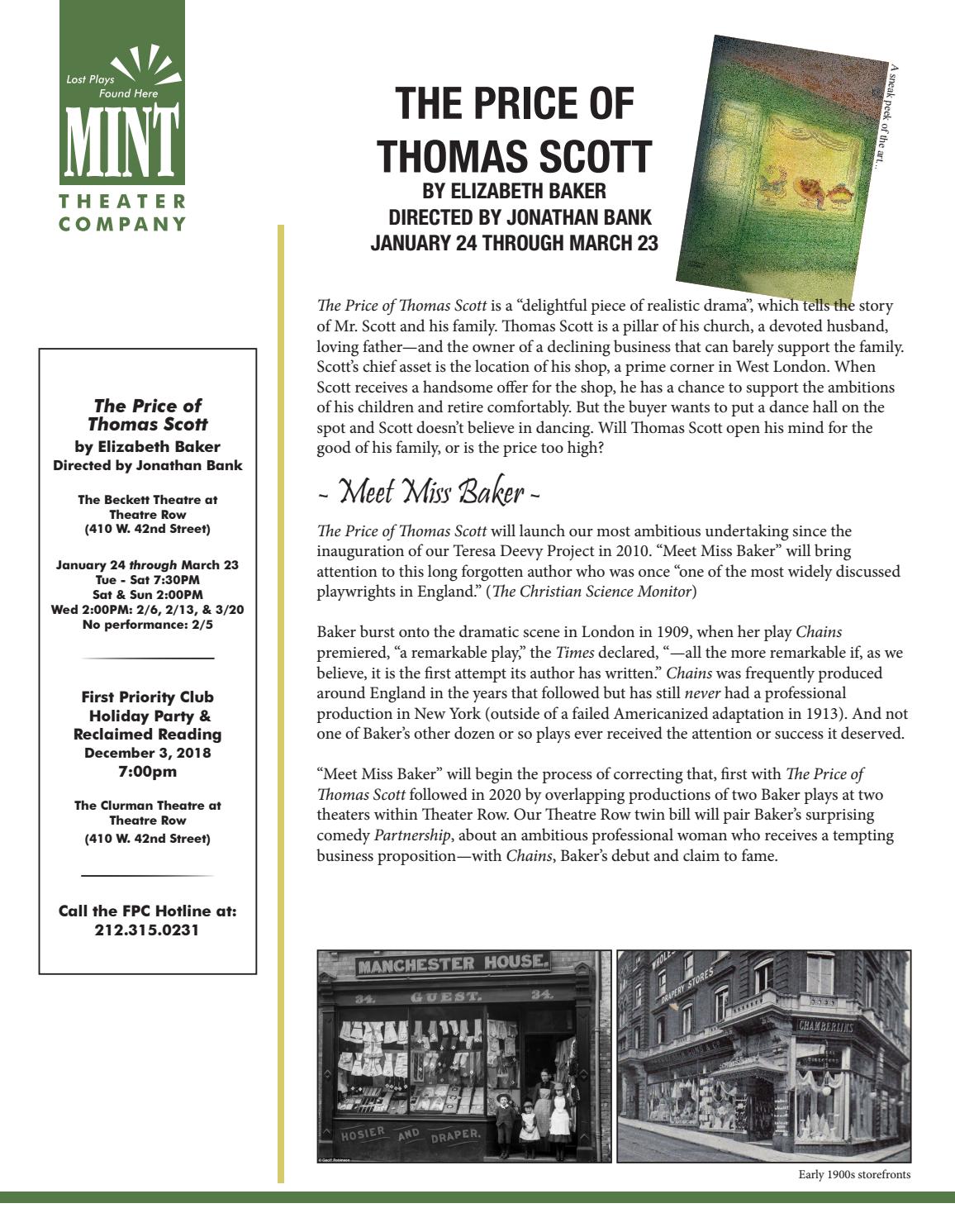 First Priority Club - October 2018 by Mint Theater Company - Issuu