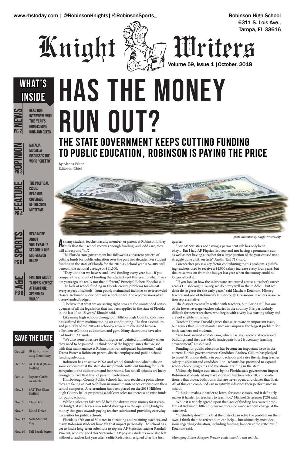 Knight Writers Vol. 59 Issue 1 | October 2018 by Knight Writers - Issuu