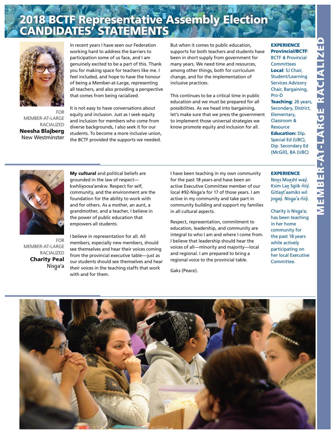 BCTF EC Candidates by BC Teachers' Federation - Issuu