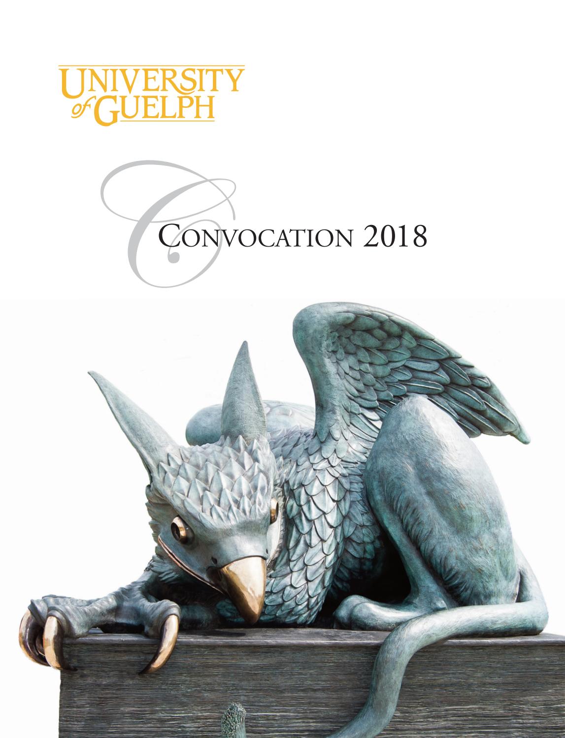 2018 Fall Convocation - University of Guelph by University of Guelph ...