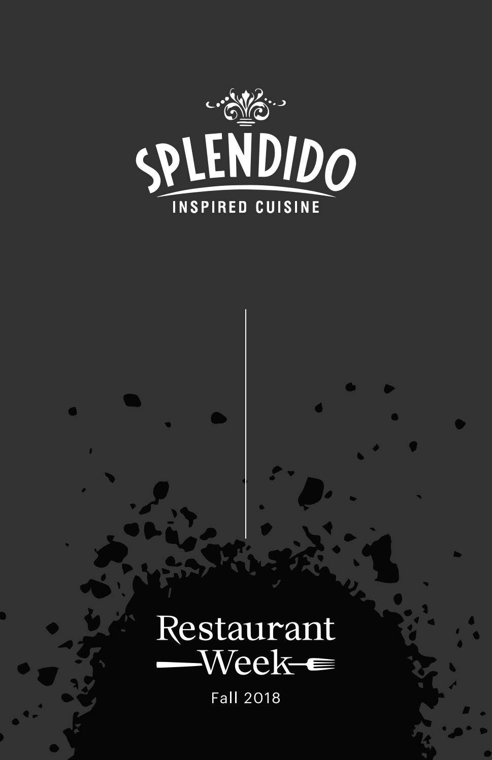 Menú Restaurant Week Fall 2018 Splendido by GuateDining - Issuu