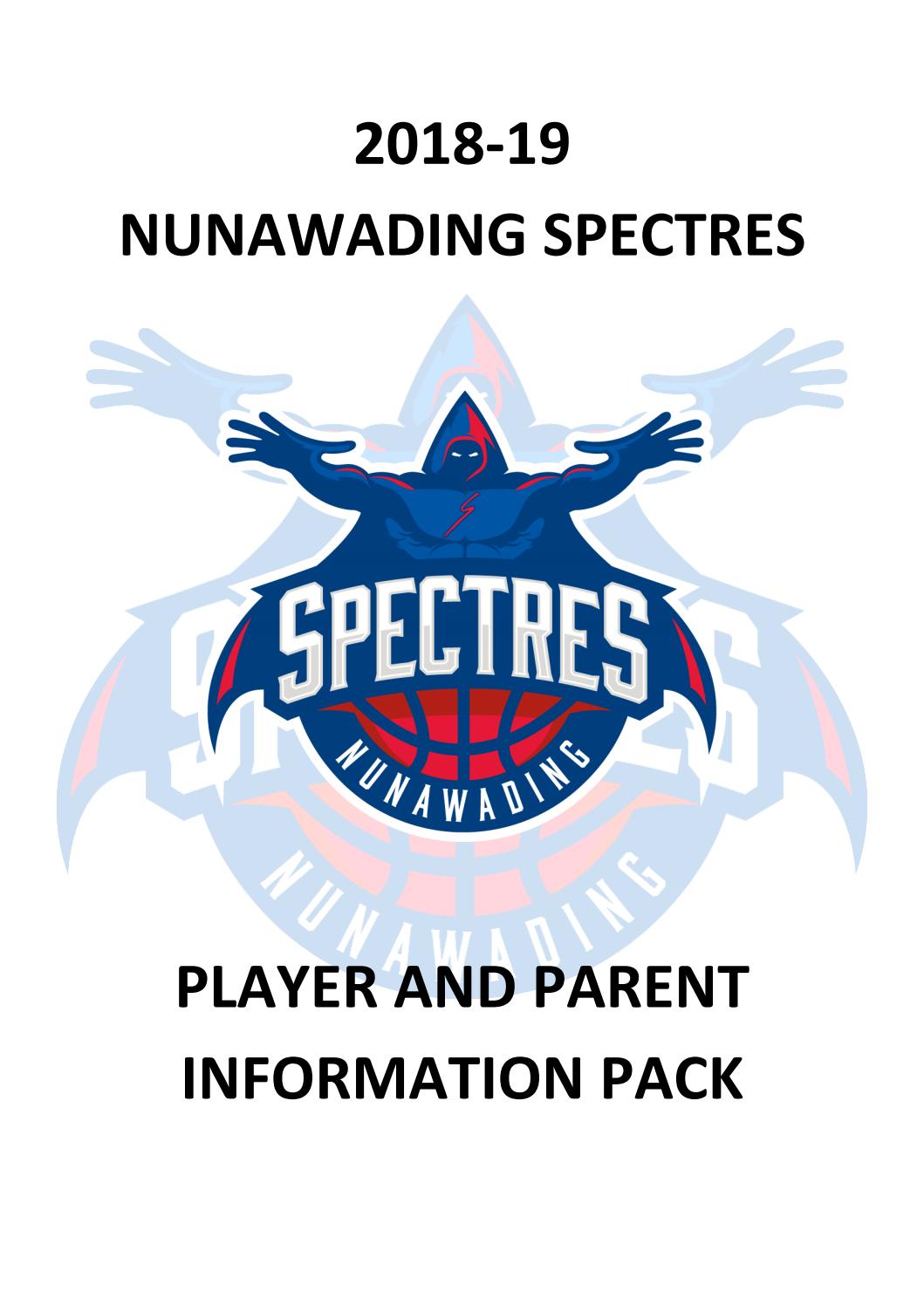 Nunawading Spectres Junior Program Player & Parent Handbook 2018-2019 ...