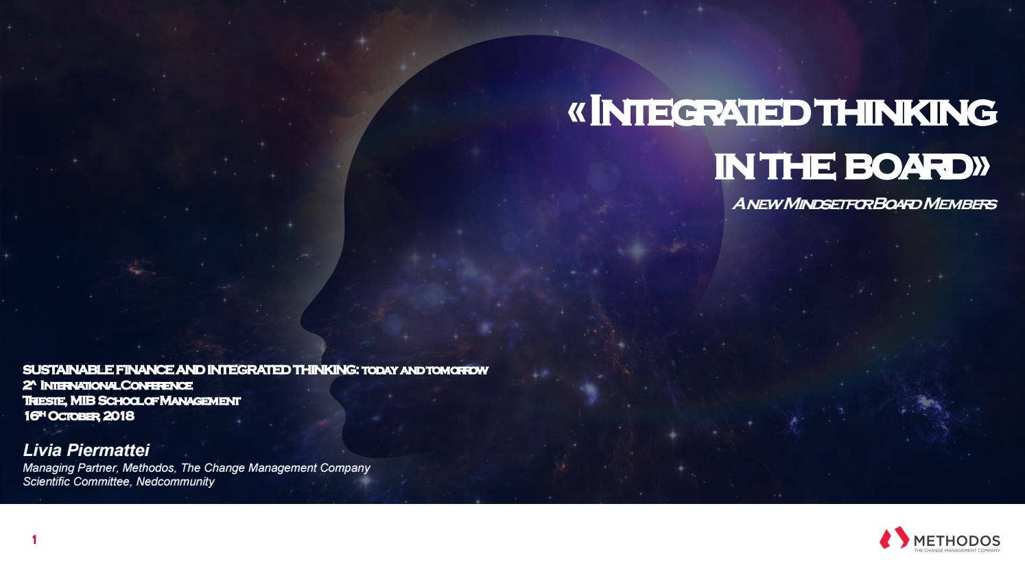 Livia Piermattei | Methodos and NedCommunity - Integrated governance by ...