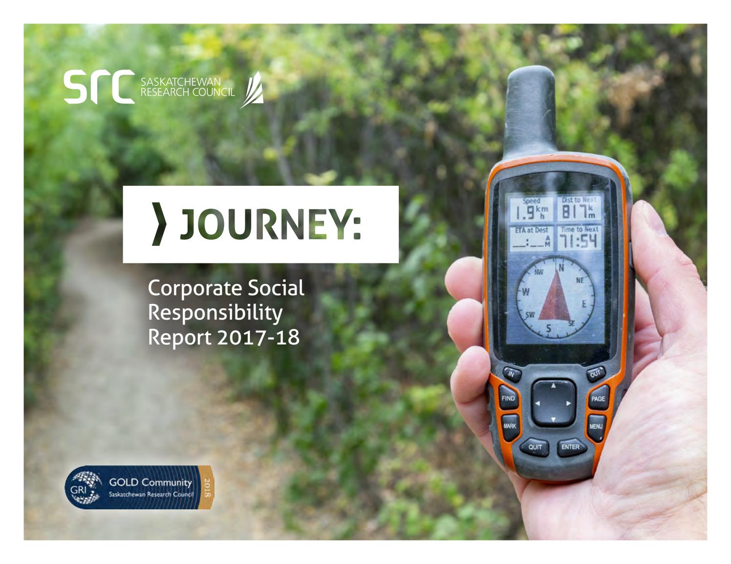 SRC Corporate Social Responsibility Report 2017-18 by Saskatchewan ...